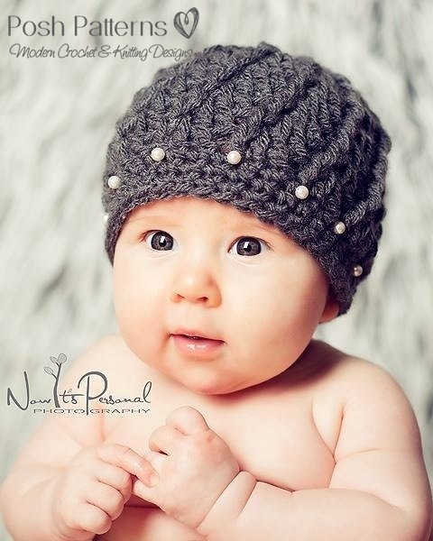 Crochet Hat Pattern Spiral Rib Beanie Crochet Pattern Pdf 116 Newborn ...